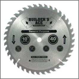 10 in. 40T General Purpose Saw Blade - Builder's Ace Series ...