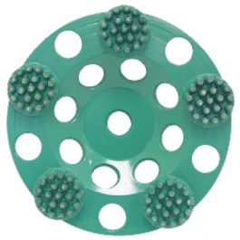 6 x 5/8-11 Pearl P4™ Concrete & Natural Stone Button Cup Wheel, 6 ...