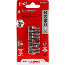 9PC SHOCKWAVE™ Security Insert Bit Set NewYorkPowerTools.com