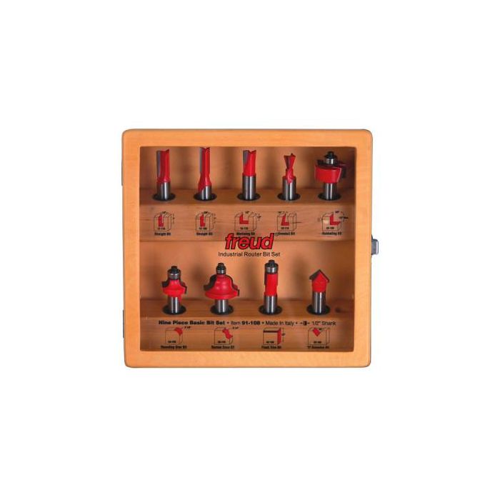 9 Piece Basic Bit Set (1/2" Shank) NewYorkPowerTools.com